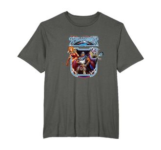 Dungeons & Dragons 50th Anniversary Spelljammer Vintage T-Shirt - Unisex, Schwarz, Small, Kurzarm, Cartoon, V-Ausschnitt, T-Shirt