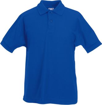 Fruit Of The Loom PureDay Poloshirt Kinder - gerade geschnitten - sportlich - Royalblau - 164