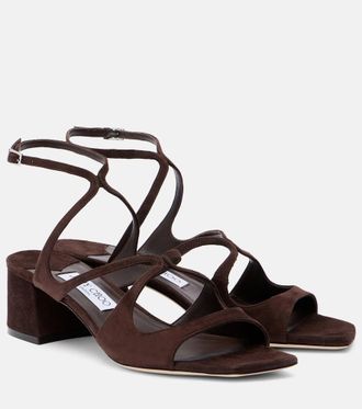 Jimmy Choo London Sandalen Azilia 45 aus Veloursleder