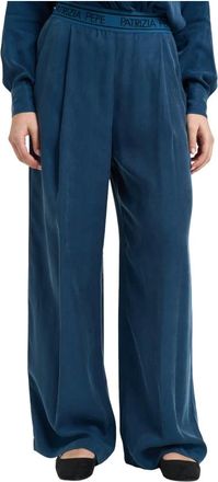 Patrizia Pepe Femme, Pantalons, Bleu, Taille: 40 FR Fluid Pantalons