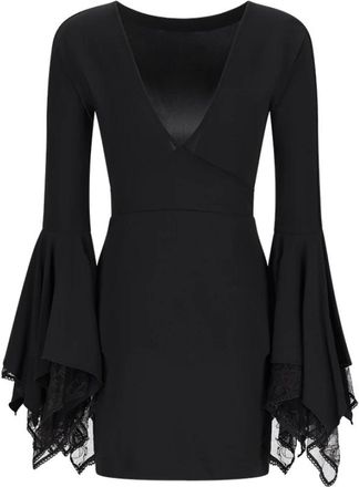 Blumarine Femme, Robes, Noir, Taille: 38 FR Jersey Lace Dress