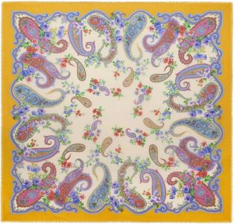 Etro Femme, Accessoires, Multicolore, Taille: ONE Size Ch&acirc;le Fleuri Paisley en M&eacute;lange de Cachemire