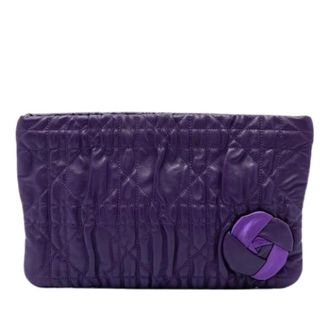 Dior Pre-owned Gesteppte Clutch mit Rosen-Applikation - - Pre-owned - Damen - Lila - ONE SIZE