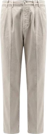 Brunello Cucinelli Homme, Pantalons, Beige, Taille: L Pantalon &agrave; pinces et cinq poches
