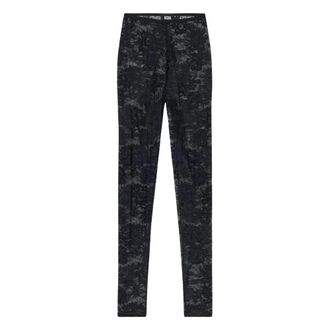 GCDS Gcds, Femme, Pantalons, Noir, Taille: 38 FR Leggings en dentelle florale