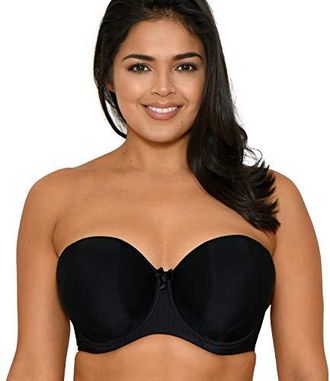 Curvy Kate Luxe Strapless Bra, Soutien-Gorge De Tous Les Jours Bretelles multipositions Uni Femme, Noir, 75D (Taille fabricant: 28D)