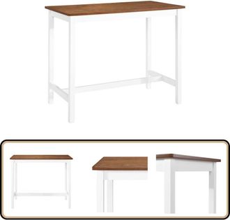 vidaXL Table de bar Bois massif 108x60x91 cm - Table De Bar - Table Haute - Meuble Bar - Table Cuisine - Mobilier Intérieur