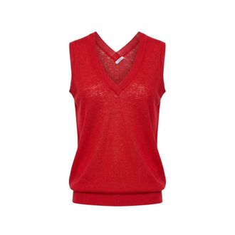 Malo Langes Tanktop - - Knitwear - Damen - Rot - M
