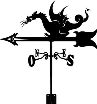 Generic Dragon Metal Weather Vane Vintage Outdoor Courtyard Weather Fane schmiedeeiserne Wetterfahne Langlebige Windrichtungsanzeige f&uuml;r Outdoor Garten Dach P