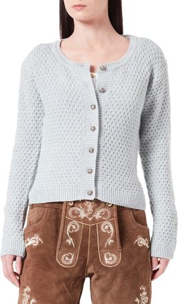 Stockerpoint Juliette Damen Trachtenstrickjacke, Rauchblau, 36