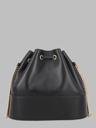 Valentino Garavani Womens Mini Bucket Bag Vlogo Signature Black Leather Lambskin Shoulder
