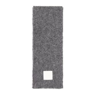 Ami Langer Rippstrickschal - - Accessories - Herren - Grau - ONE SIZE