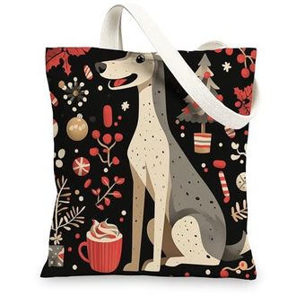 Generic Sac fourre-tout en toile r&eacute;utilisable pour le shopping Motif l&eacute;vrier de No&euml;l 33 x 38 cm