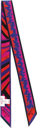 Emilio Pucci Silk Foulard with Double-Sided Prints Scarf - Fuchsia