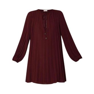 Liu Jo Plissee-Kleid aus Polyester - - Dresses - Damen - Rot - S