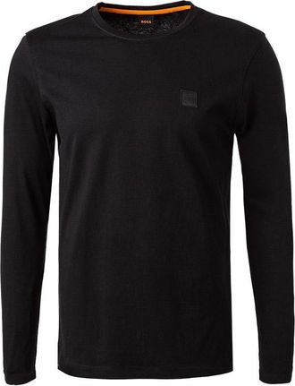 Boss Orange by Hugo Boss BOSS Orange Herren Longsleeve schwarz Baumwolle