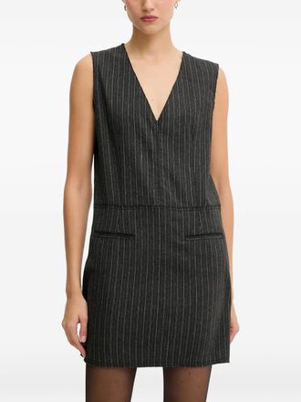 Iceberg robe courte ray&eacute;e &agrave; col v - Gris