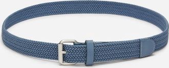 Arket Flechtg&uuml;rtel Mit Lederbesatz -Blau