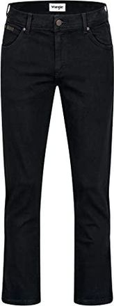 Wrangler Texas Jean stretch pour homme Coupe droite, Noir surteint, 40W / 30L