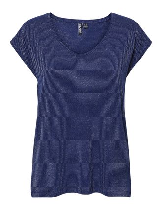 Pieces Pcbillo Tee Lurex Stripes Noos Bc