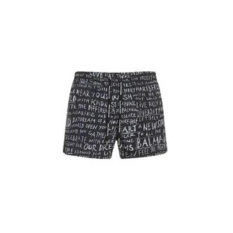 Balmain Badehose mit Graffiti-Logo - - Swimwear - Herren - Schwarzk - XS