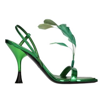 3Juin 3Juin, Femme, Chaussures, Vert, Taille: 36 EU Sandales en cuir