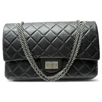 Chanel Crossbody Bags - NEUE CHANEL 2.55 GRAND JUMBO A37590 SCHWARZE LEDER - Gr. unisize - in Schwarz - f&uuml;r Damen