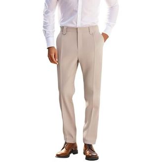 Generic Pantalon de jogging pour homme - Couleur unie - Petit pantalon de costume drap&eacute; - Style d&eacute;contract&eacute;, kaki, 34