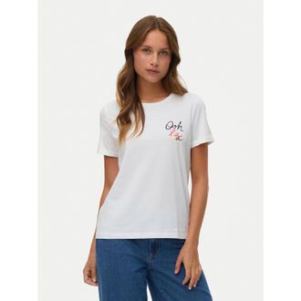 Vero Moda T-Shirt Ikami 10340181 Wei&szlig; Regular Fit
