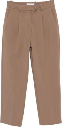 Circolo 1901 Femme, Pantalons, Brun, Taille: 36 FR Pantalon Formel en Jersey L&eacute;ger