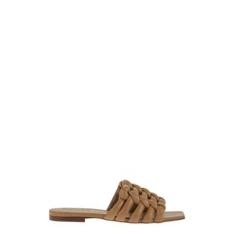 Tod's Femme, Chaussures, Brun, Taille: 39 EU Mule en cuir tress&eacute; matelass&eacute;