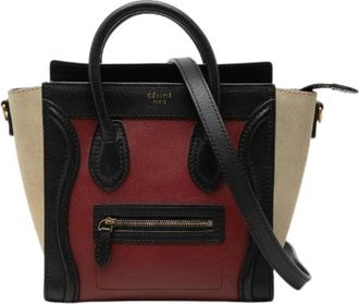 Celine Pre-owned Luggage Nano Shopper Leather Suede 2way Bag - Femme - Pre-owned - Multicolore - Taille: ONE Size