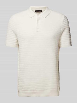 Michael Kors Regular Fit Poloshirt aus Baumwoll-Seiden-Mix Modell TUCK STRIPE