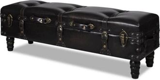 vidaXL vidaXL Banc de rangement marron 111x34x37 cm en bois