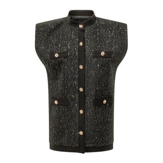 Actualee &Auml;rmellose Weste - - Jackets - Damen - Schwarzk - M