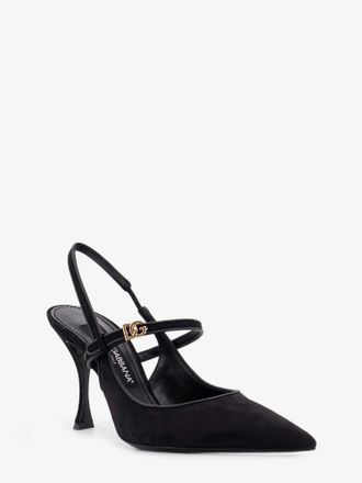 Dolce & Gabbana Womens Pumps Black Leather-Suede Leather/suede High Heel Shoes