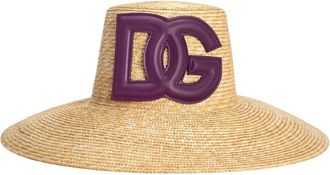 Dolce & Gabbana Femme, Accessoires, Beige, Taille: 58 CM Raffia Hat