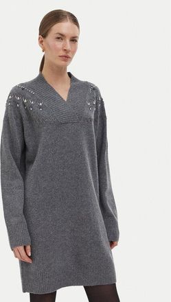 Liu Jo Strickkleid WF6372 MS009 Grau Regular Fit