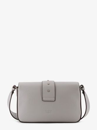 Pinko Womens Mini Love Bag Crossbody Grey Leather Shoulder