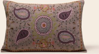 Madura Housse De Coussin Mandana Anthracite - ECRU