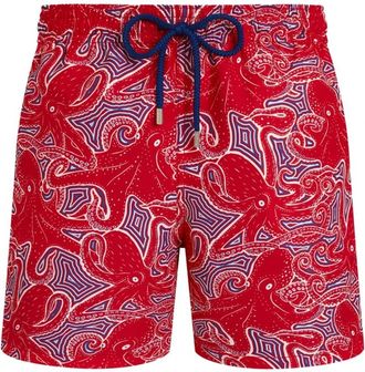 Vilebrequin Homme, Maillots de bain, Rouge, Taille: M Moorea Hypnoctopus Swim Shorts