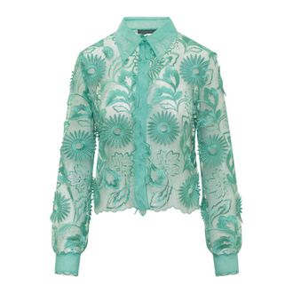 Alberta Ferretti Damen, Blusen & Hemden, Gr&uuml;n, MGr&ouml;&szlig;e