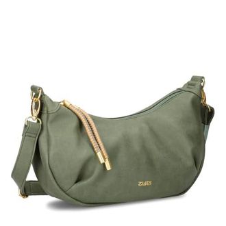 zwei Moon Bag Lola LO70 Sac &agrave; bandouli&egrave;re &eacute;l&eacute;gant en croissant de lune (4 litres) avec sangle r&eacute;glable, 2 compartiments int&eacute;rieurs en maille, porte-cl&eacute;s am
