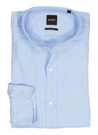 Boss Orange by Hugo Boss BOSS Orange Herren Hemden blau Leinen