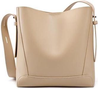 Generic Sacs seau pour femme - Sac fourre-tout en cuir v&eacute;ritable - Sac &agrave; bandouli&egrave;re Hobo - Grande capacit&eacute; - Sac &agrave; main de travail sous les bras avec fermetu