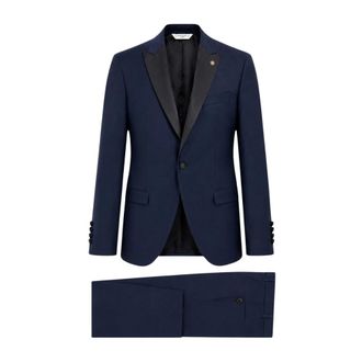 Manuel Ritz Homme, Costumes, Bleu, Taille: XL Single Breasted Suit
