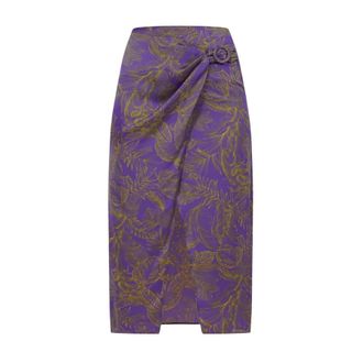 Simona Corsellini Wickelrock Midi - - Skirts - Damen - Lila - L