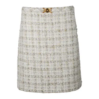 Versace Mini Boucl&eacute;-Rock - - Skirts - Damen - Wei&szlig; - L