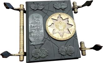 Generic Mummy Book of The Dead Prop - aus Kunstharz, kreatives Zauberbuch zum Sammeln | Ägyptischer Film Film Prop zur Dekoration, handgemachtes Abenteuergesc