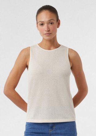 Comma Muskelshirt T-Shirt Stricktop aus Viskosemix